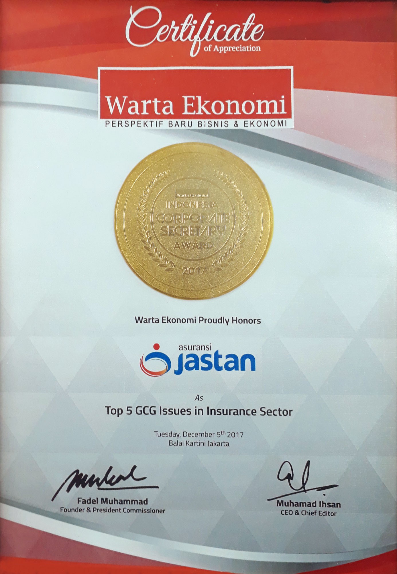 Penghargaan Perseroan